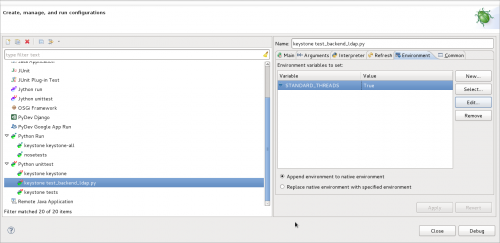 Keystone and Eclipse PyDev | Adam Young's Web Log